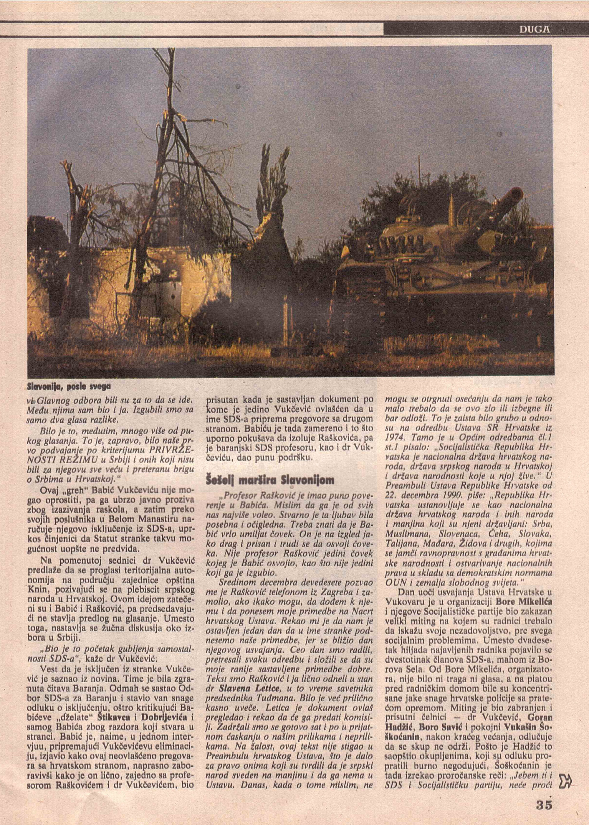 Fabrika srpskih izdajnika (DUGA 488 1992) – DADA VUJASINOVIĆ